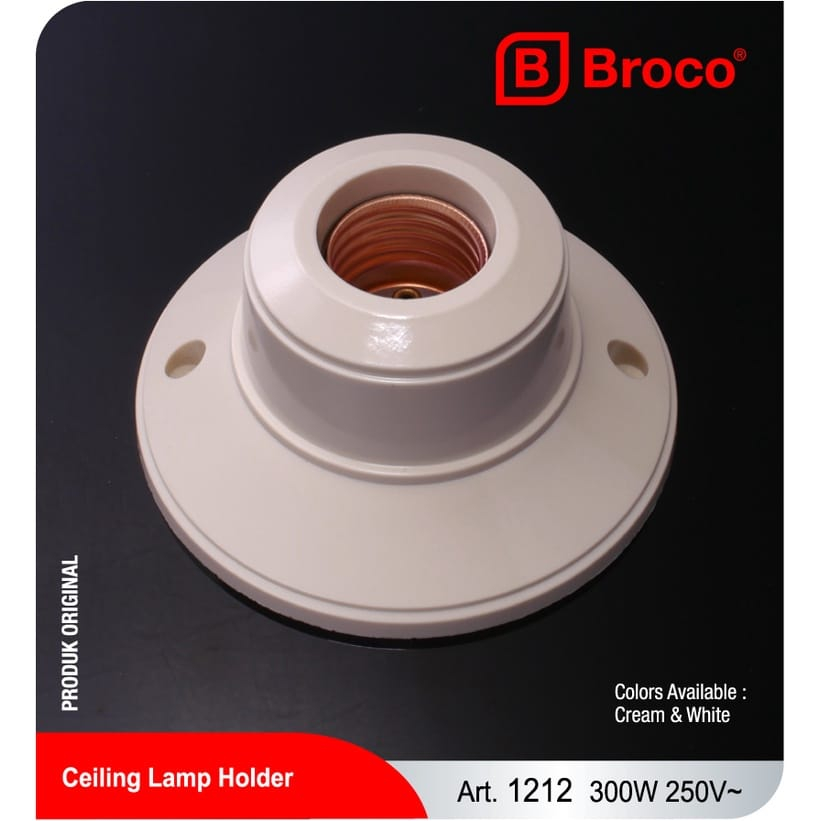 Broco Round CREAM Ceiling Fittings 1212 Outboard Light Fittings E27 ...
