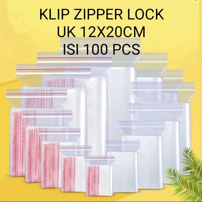 Plastic Clips UK 12X20 CM (100Pcs),/Plastic ZIPPER LOCK/Plastic Bag ...