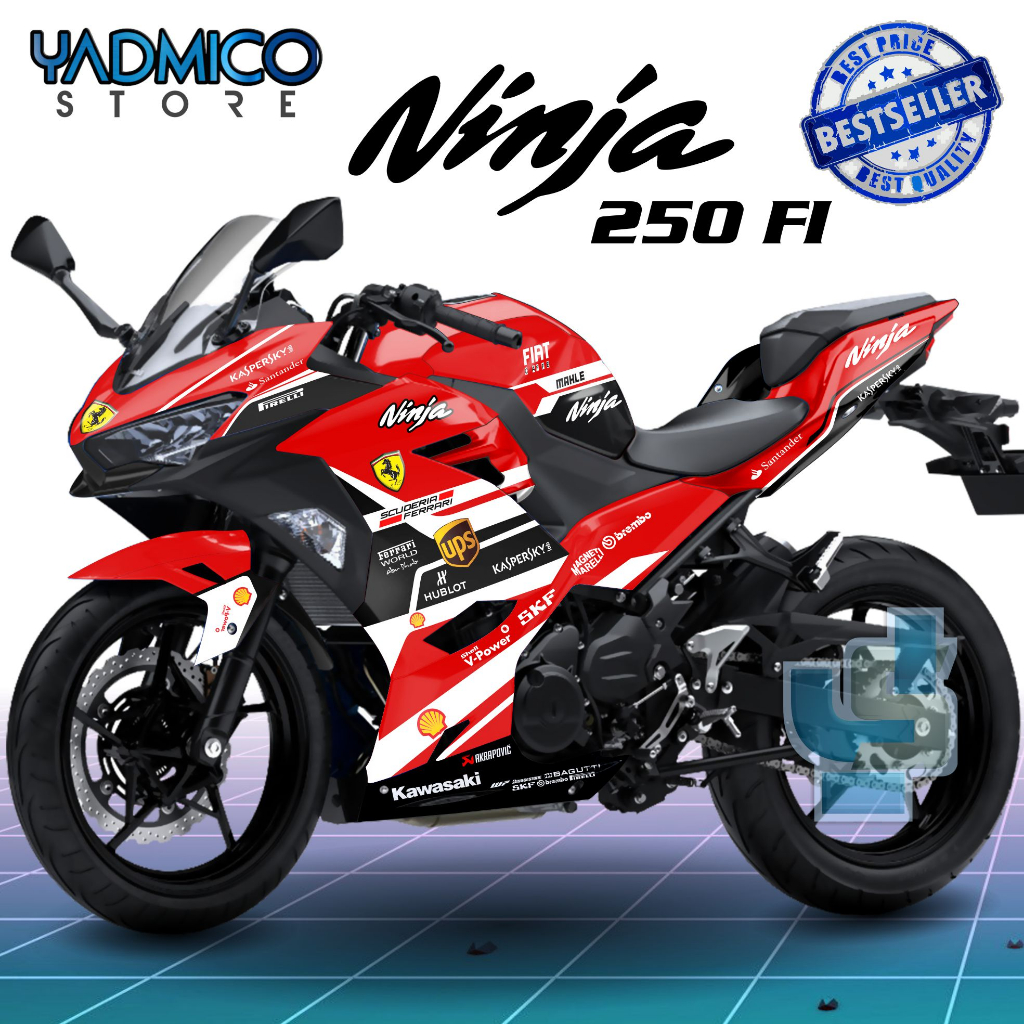 Ninja 250 Fi 2018 Full Body Decal - Ninja 250 Fi Full Body Motorcycle ...