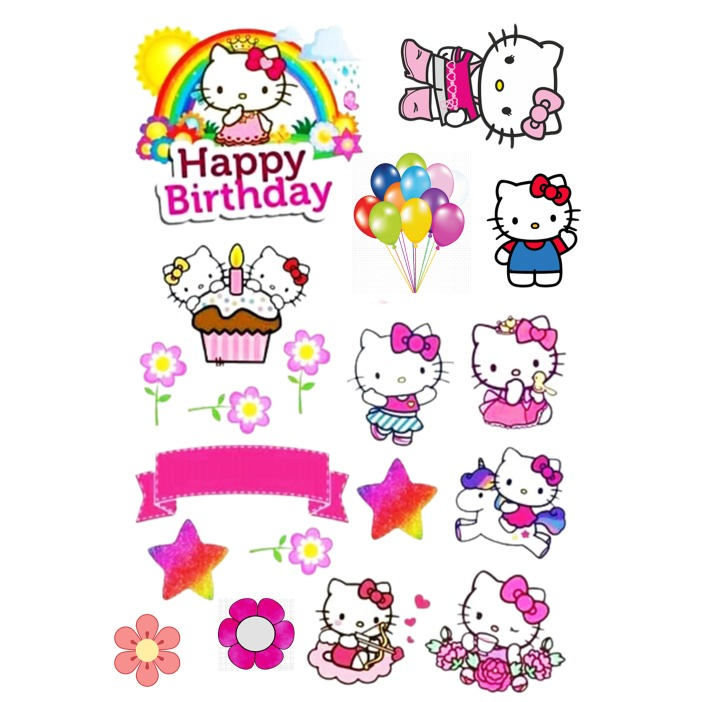 Custom Hello Kitty Cake Topper/Hello Kitty BIRTHDAY Cake Decoration ...