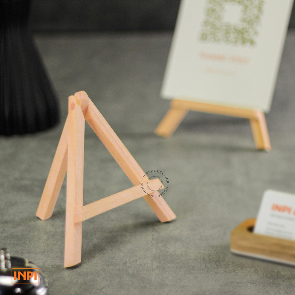 KAYU Mini Display Stand Legs Triangular Wooden Backrest Display Stand ...