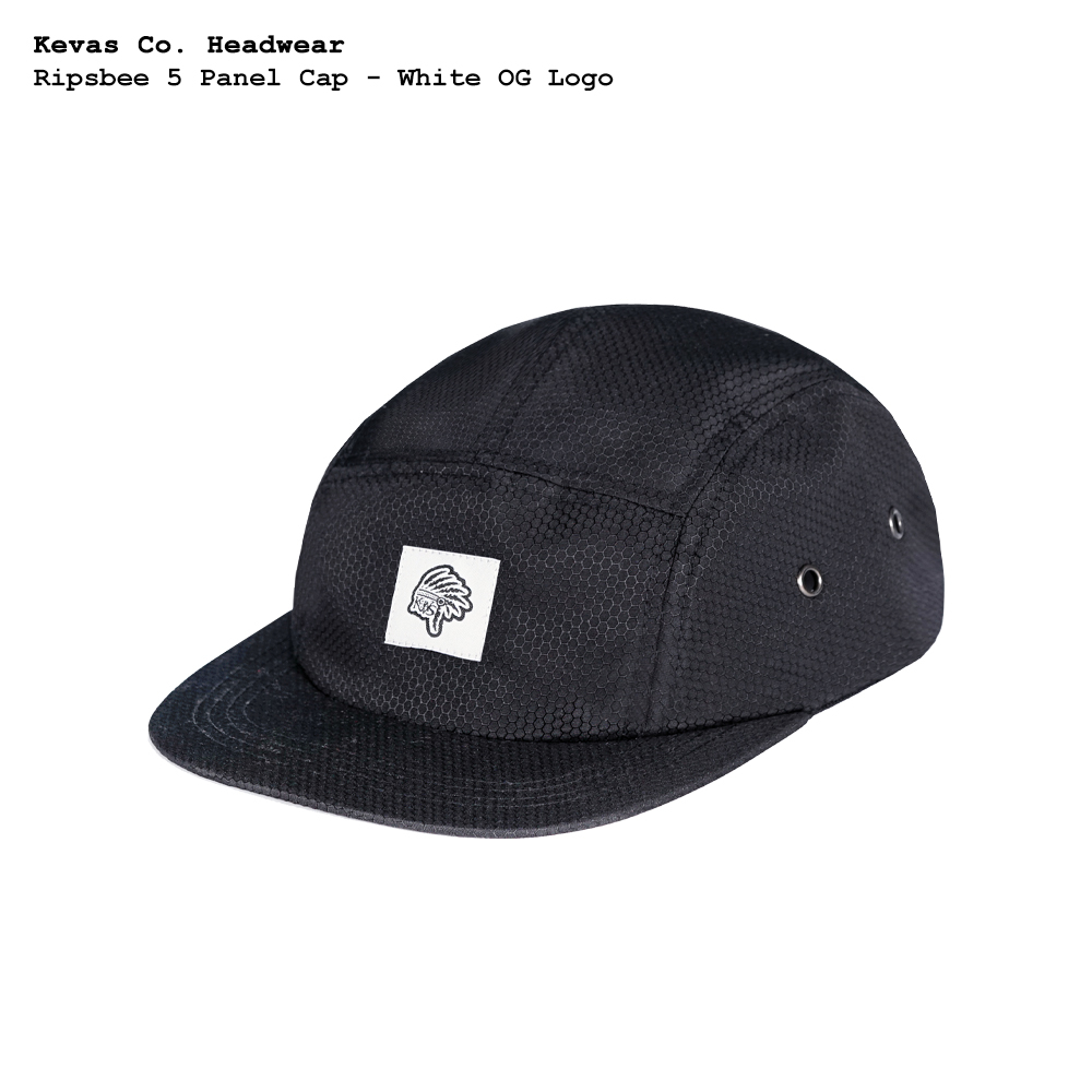 Kevas Ripsbee 5 Panel Cap Black - White OG Logo | Shopee Malaysia