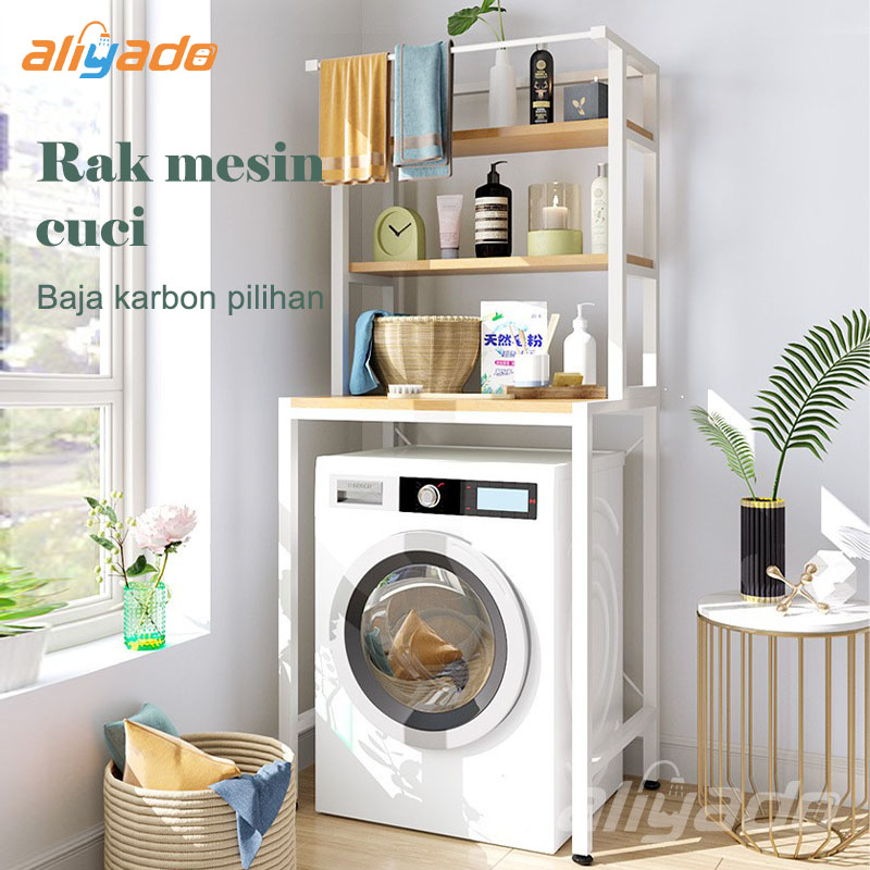 MESIN Multi-Purpose Rack Bathroom Washing Machine Rack Laundry Rack ...