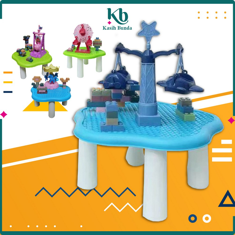 Children's Educational Toys Block Table Blocks Theme Park/Toy Block ...