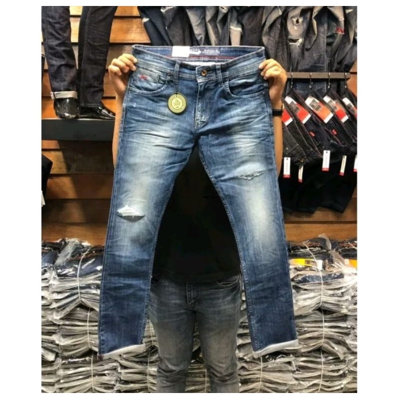 New Men's Jeans // Imported Men's Trousers // Torn Pencil Pants distro ...