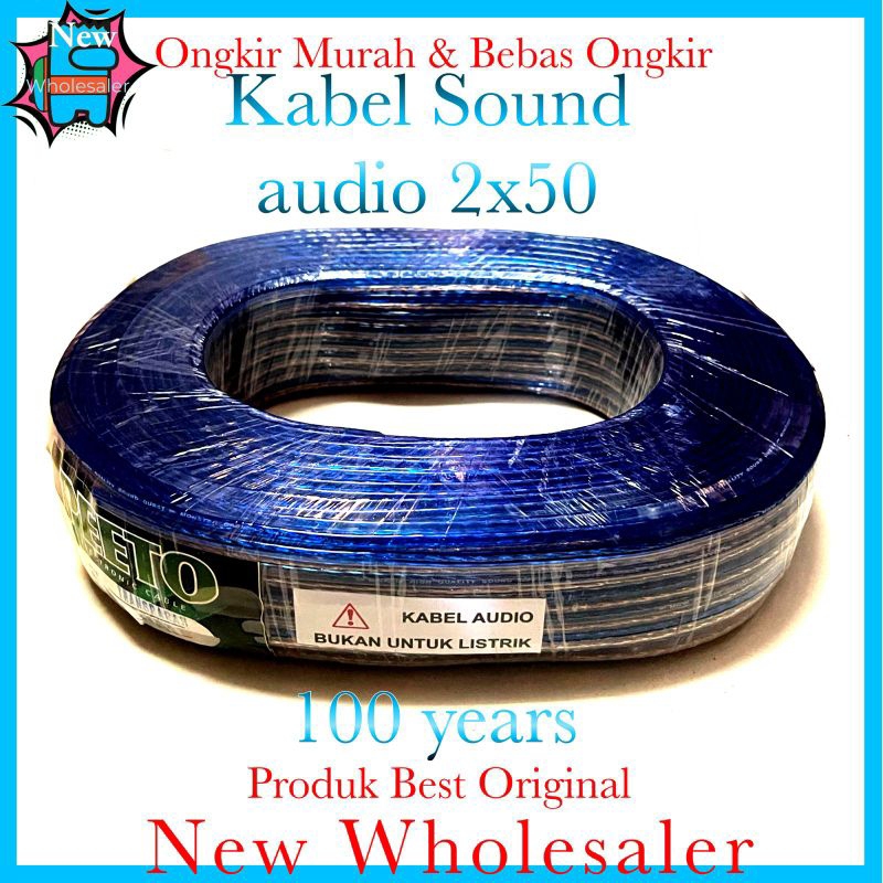 Sound speaker Cable 1 Roll 100 Meters 2x50 peeto 10 Years original ...