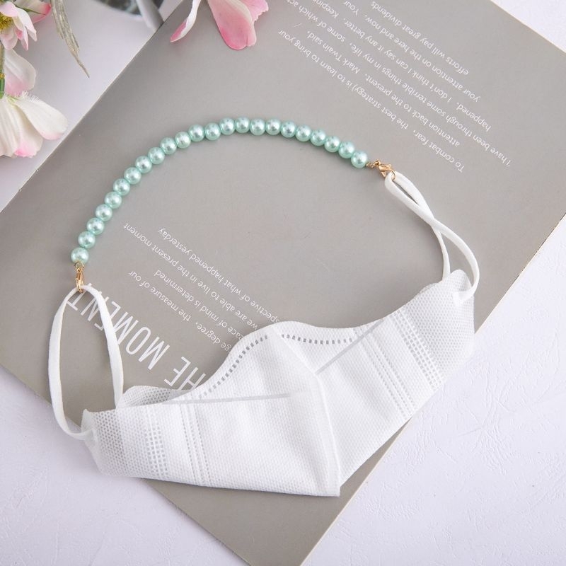 Mask Extender / Hijab Pearl Mask Connector / Plain Mask Strap | Shopee ...