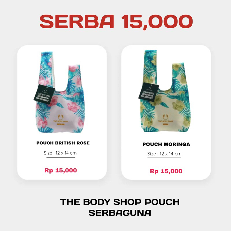 The BODY SHOP SMALL POUCH | Shopee Malaysia