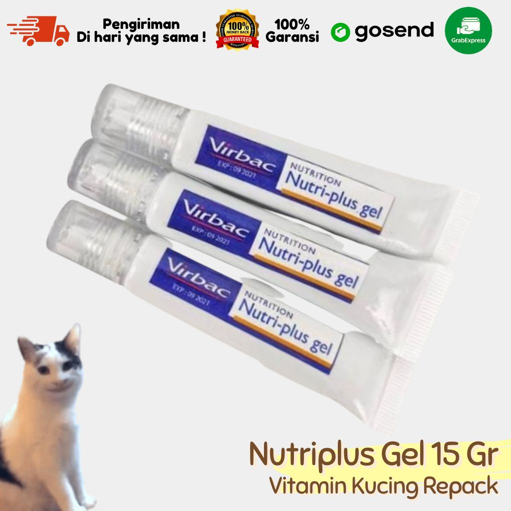 Vitamins for Cats Virbac Nutri Plus Gel 15 GR Small Tube Packaging ...