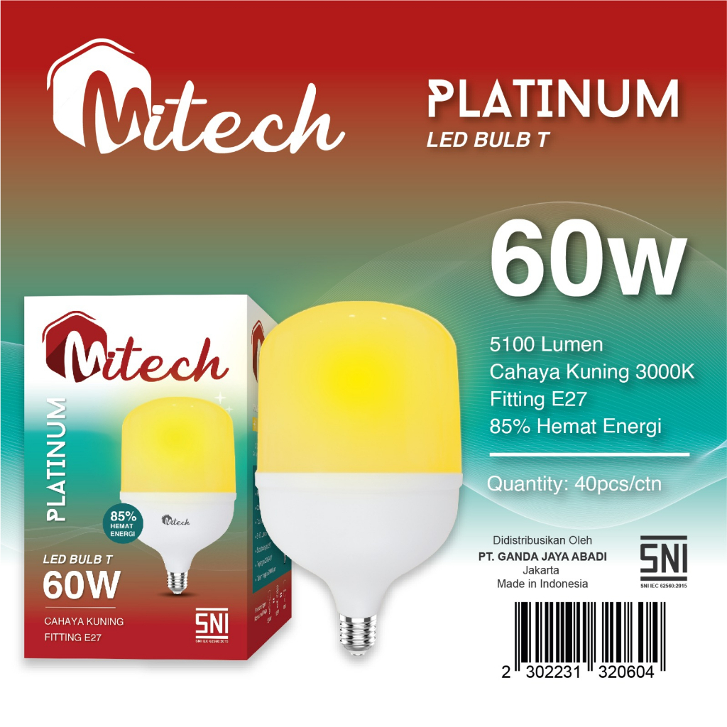 Yellow / Warm White MITECH Led Lamp 60w Capsule 60watt WarmWhite | Shopee Malaysia