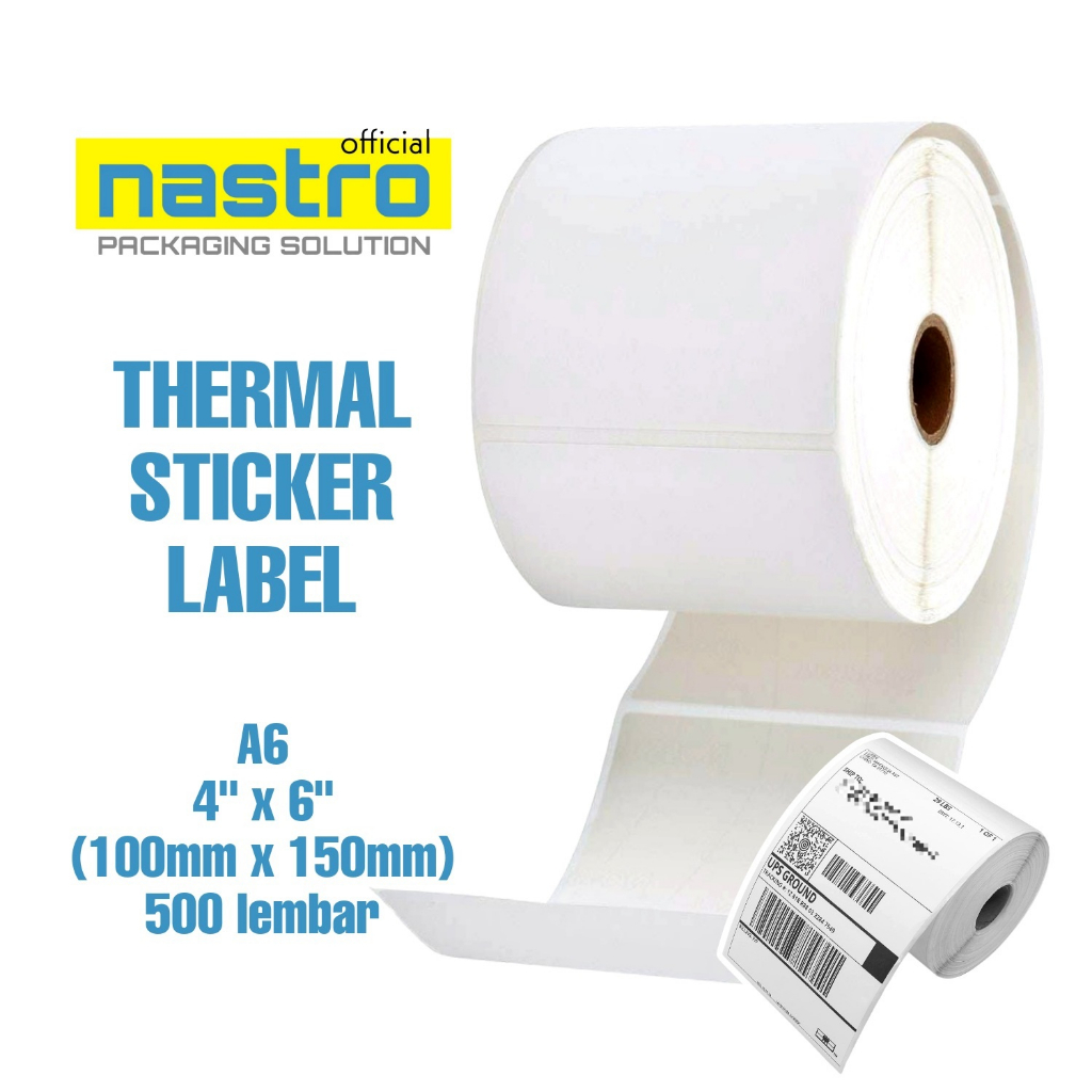 Thermal LABEL A6 100mm x 150mm 500 Sheets PER ROLL - THERMAL LABEL ...