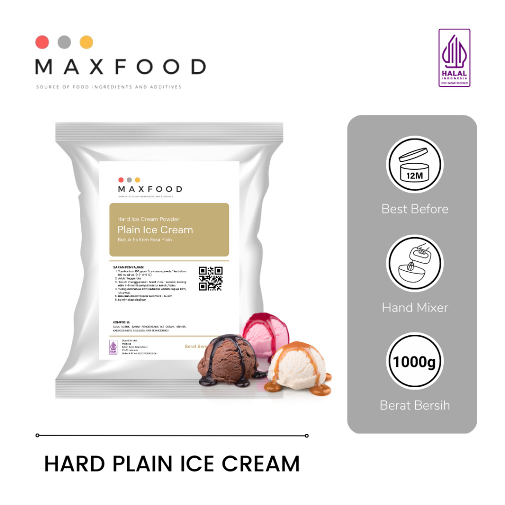 Plain Ice Cream Powder/Plain Flavored Ice Cream Powder 1kg | Shopee ...