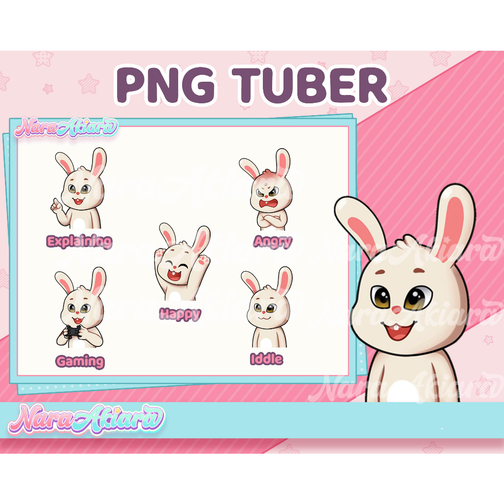 Get Cute Tuber PNG Characters To Brighten Your Streaming On Shopee ...