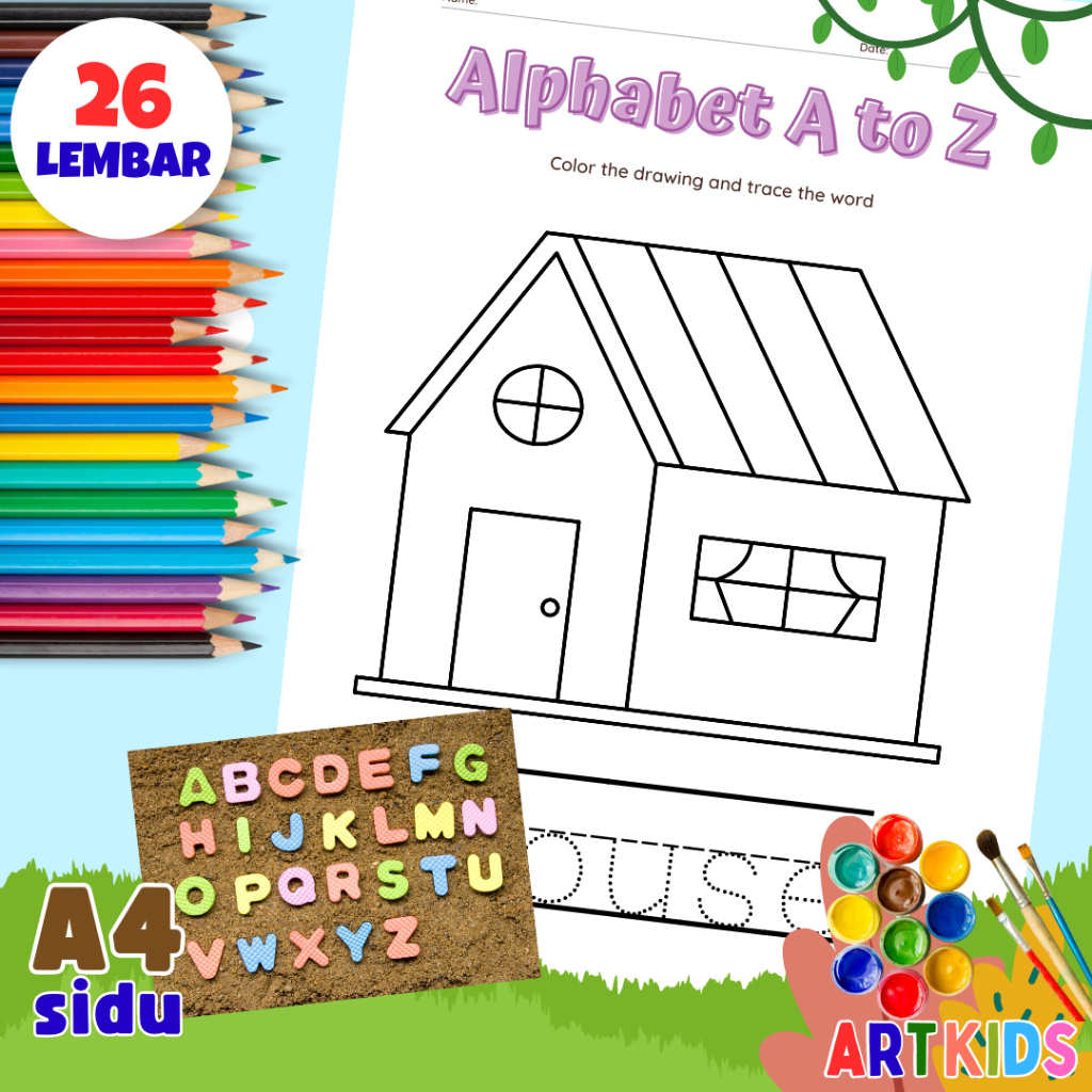 26 Sheets Of Drawing Sketch Paper Coloring And Painting Children Early ...
