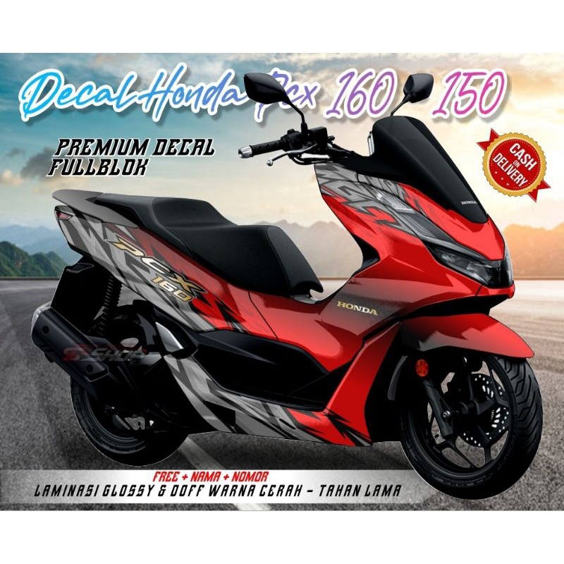 Honda PCX 160 decal sticker new full body striping variations of Honda PCX 160 2022 motorbike ...