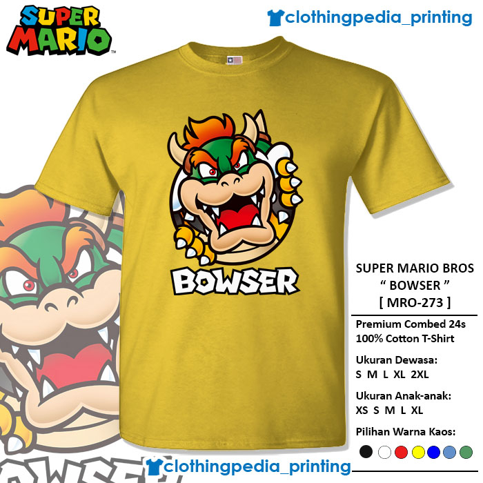 Bowser The Super Mario Bros Character Bowser T-Shirt | Shopee Malaysia