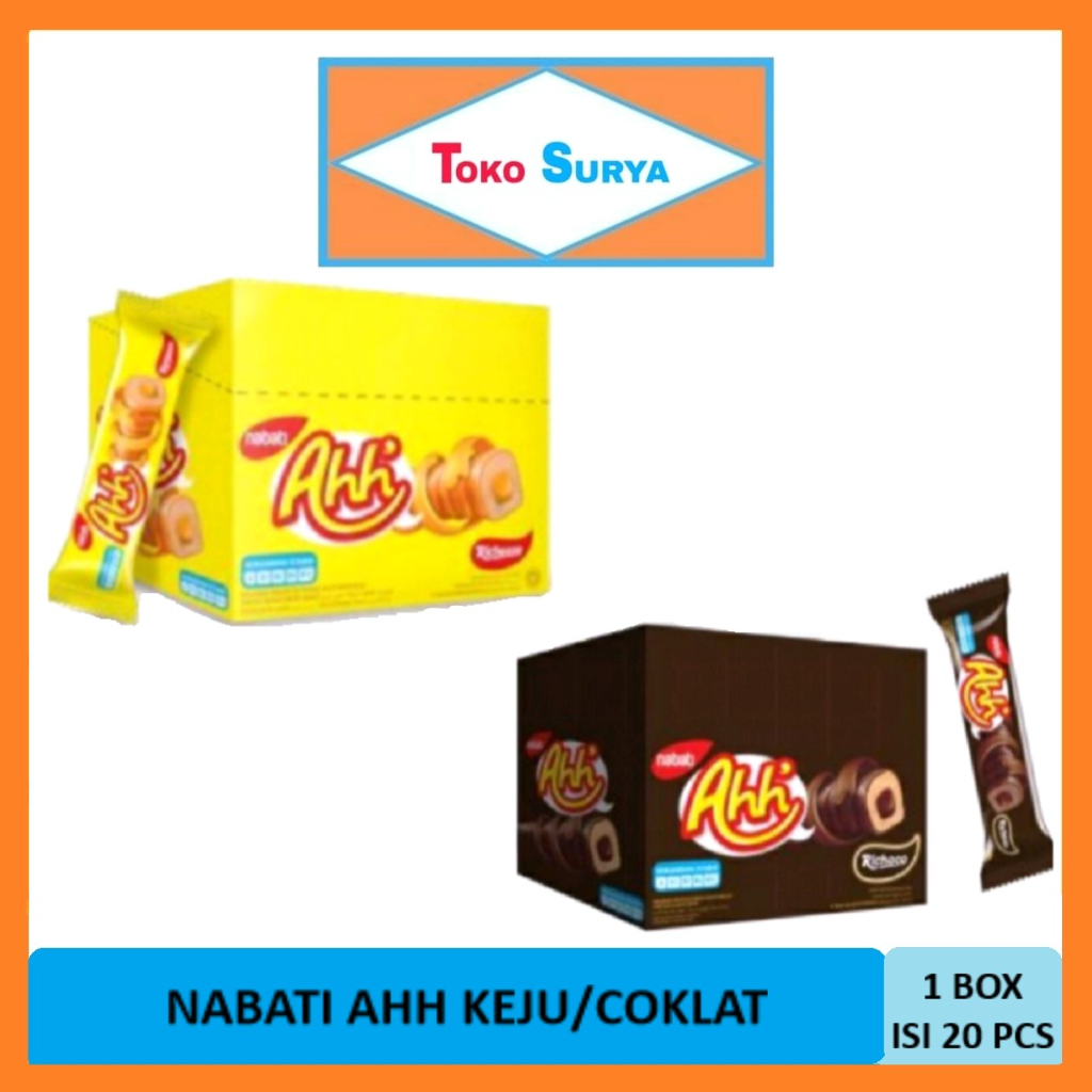 Richeese Nabati Ahh Cheese /Richoco Nabati Ahh Chocolate 1 Box 20 Pcs | Shopee Malaysia