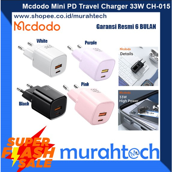 Mcdodo CH-015 GaN 33W Charger Head Adapter Type C Adapter AST 33W | Shopee Malaysia