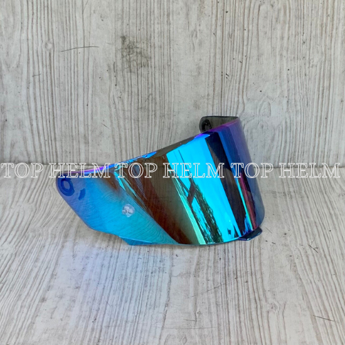 Flat iridium blue futuro gold visor glass kyt tt course | Shopee Malaysia