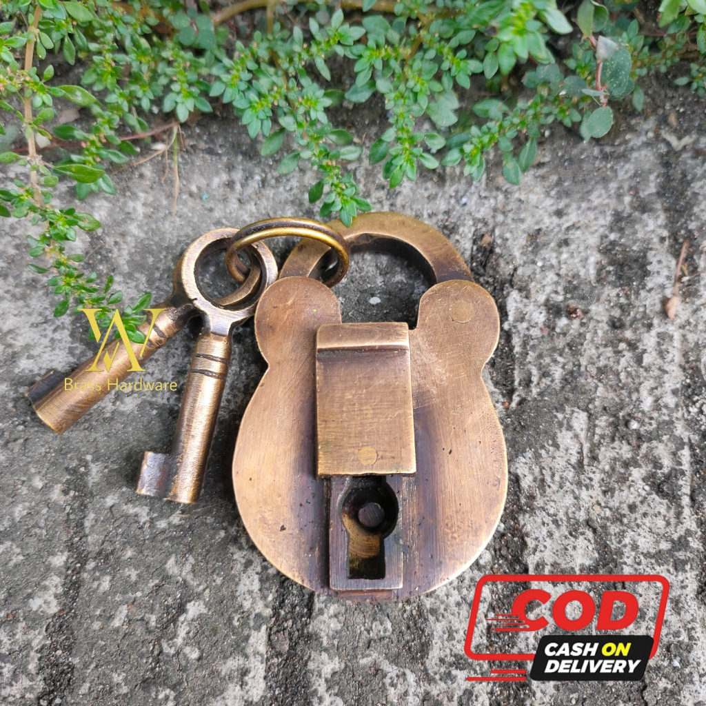 Batavia Mini Plain Antique Brass Padlock 1pcs | Shopee Malaysia