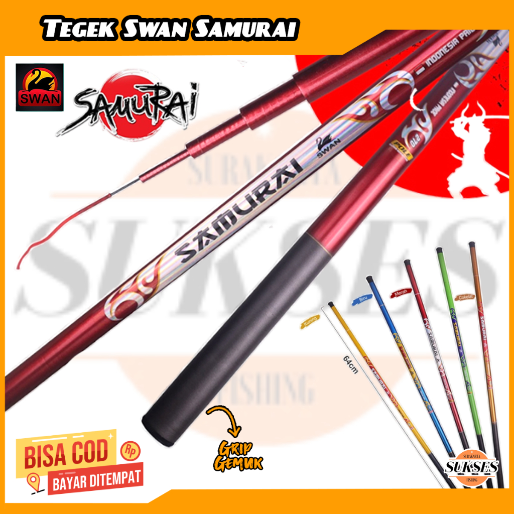 Swan Samurai Tile Rod Size 180-540 Multi Color Free Shipping | Shopee ...