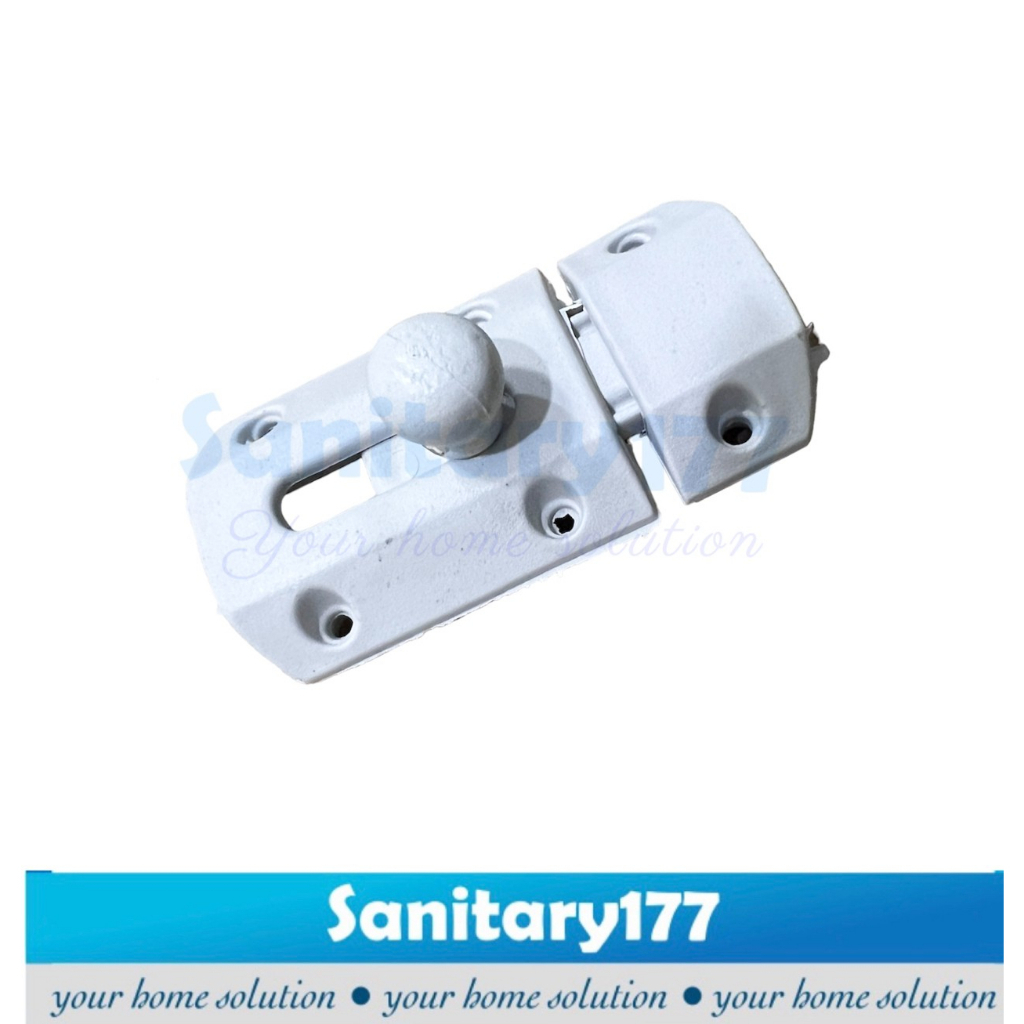 WHITE 2 inch plastic door latch - PVC latch, door slot, slop latch ...