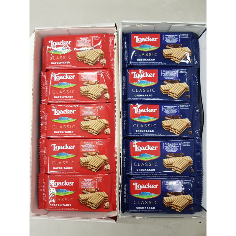 Mini Loacker, 45gr.. Imported Wafers 1 set contains 3 boxes | Shopee ...