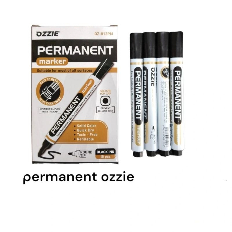 HITAM Ozzie Black Large Permanent Marker 1pcs | Shopee Malaysia