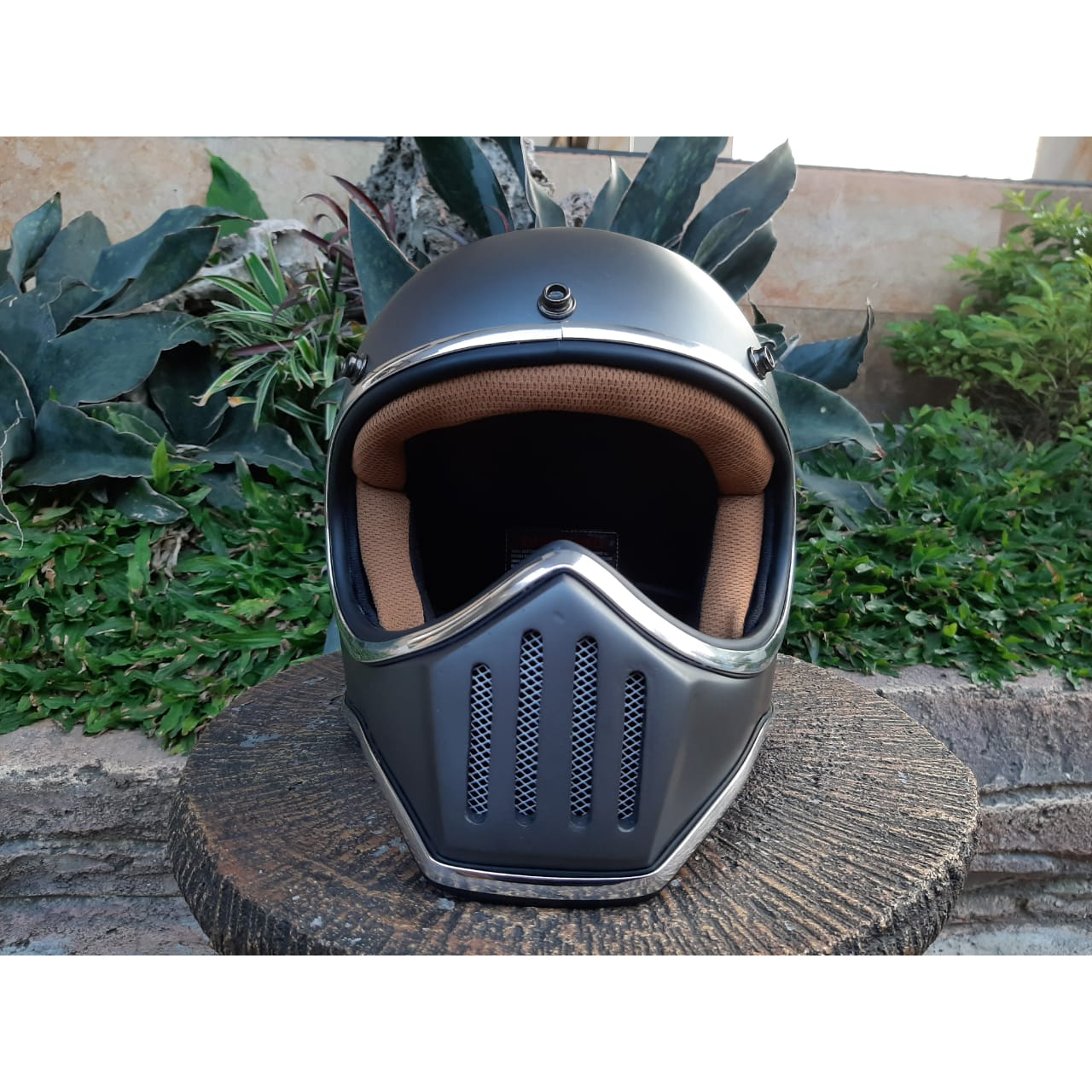 Latest cakil Helmet Gray doff fullface-Helmet cakil minimoto bandit m39 ...