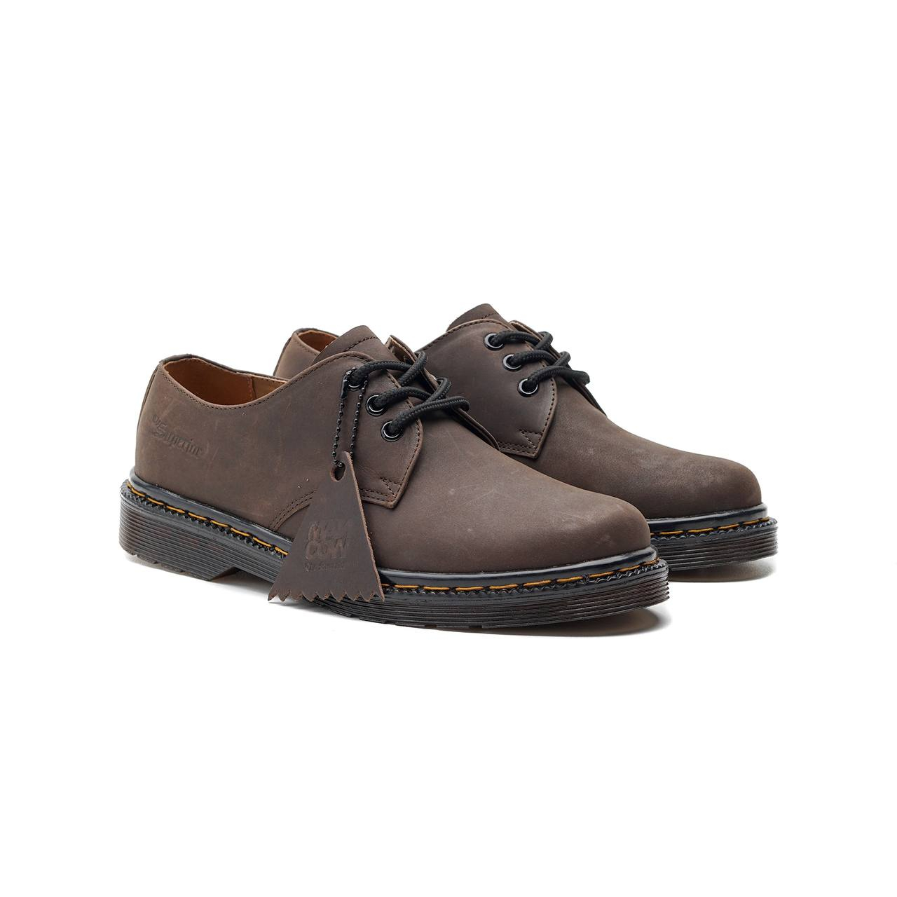 Mancow Low Boots Crazy Horse Brown Formal Shoes for Men and Women ...