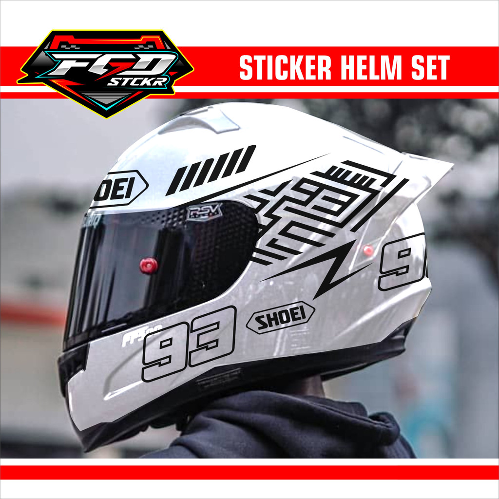 Helmet Sticker - CUTTING Sticker MM93 SET For Helmet | Shopee Malaysia