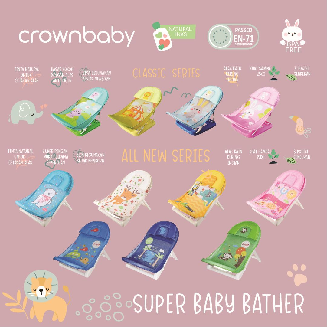 Crown SNUGGLE Deluxe Super Baby BATHER/Chair/Place/Seat/Baby Bath Aid - BPA FREE | Shopee Malaysia