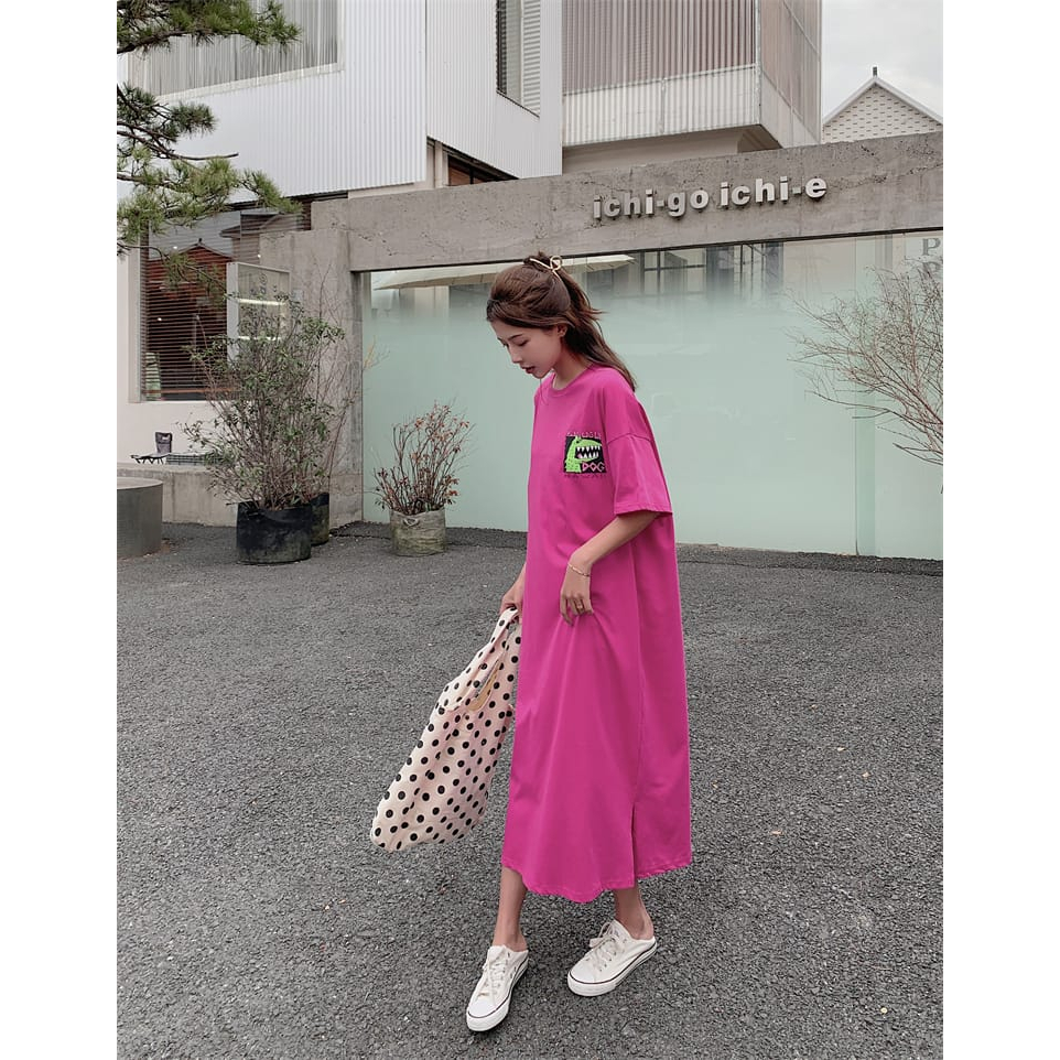 Mystique.id-baju KAOS LONG DRESS ZANE CROCODILE UGLY POCKET CUTE COOL ...