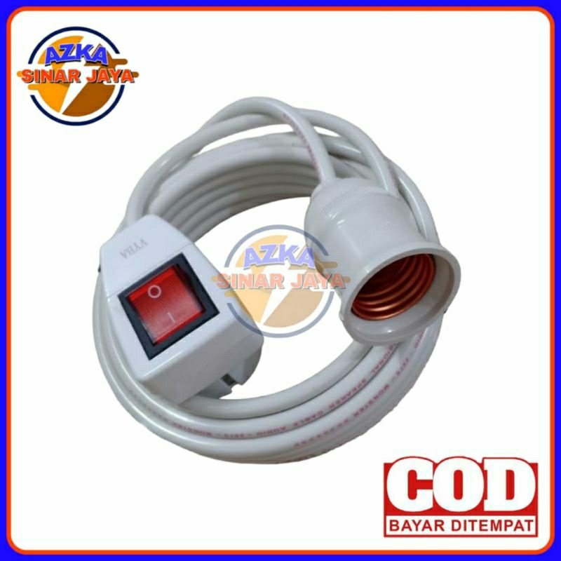 Light fittings + ON /OF plug, Ready to Use, cable length 1,2,3,4,5,6,7 ...