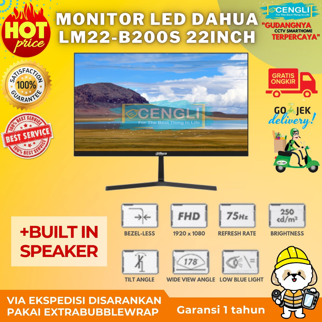 22" Dahua LED Monitor DHI-LM22-B200S Full HD HDMI VGA Work Monitor PC Monitor Monitor | Shopee ...
