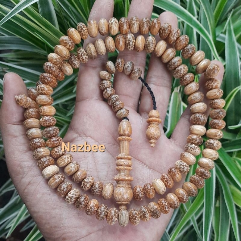 [Raya 2024] KAYU PUTIH Nibung Wooden Tasbih Or White Tiger Tasbih Flat ...