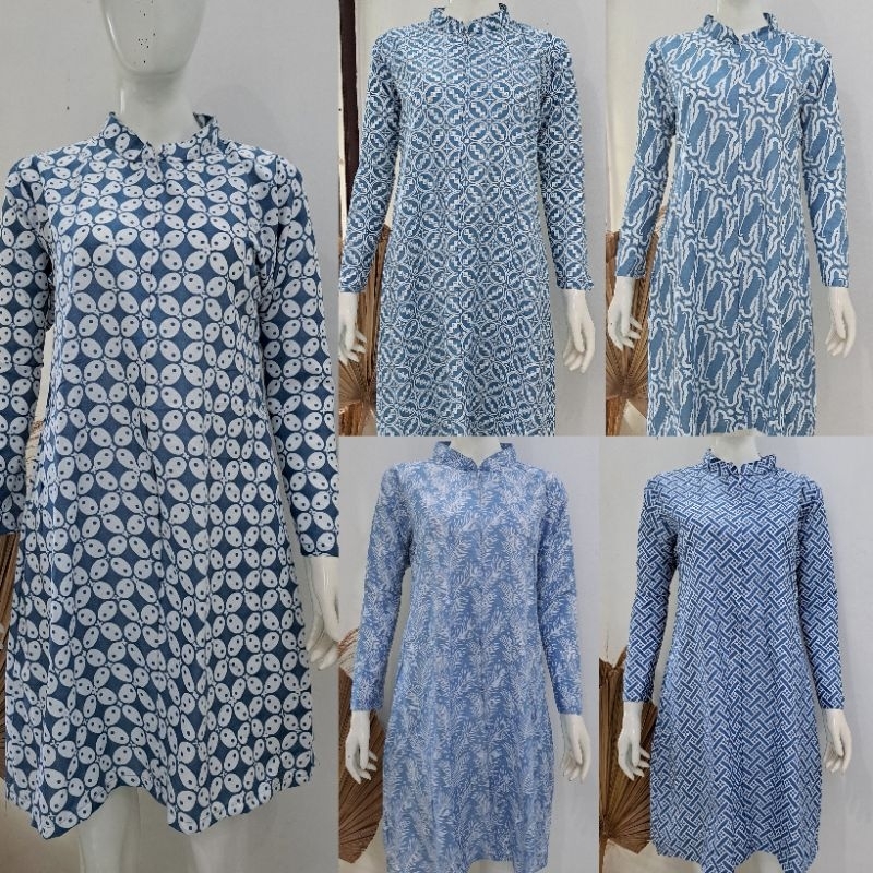 Birken series batik tunic - modern batik tunic - busui batik tunic ...