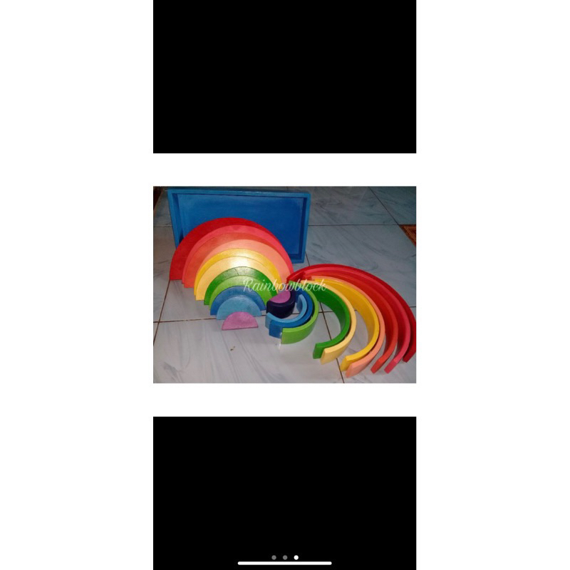 Rainbow Block 7cm And Semicircle Natural Finishing | Shopee Malaysia