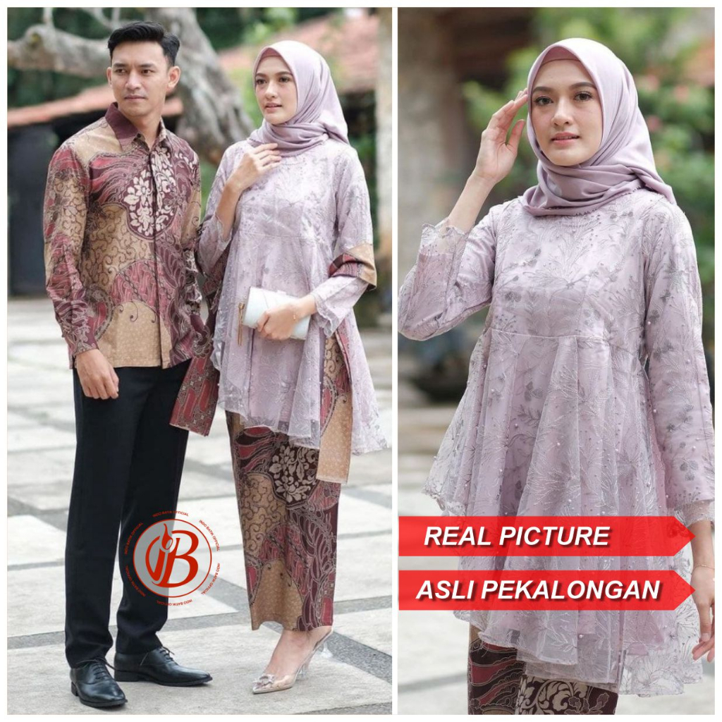 Batik Couple Kebaya Modern Kebaya Engagement Proposal Graduation Dress ...