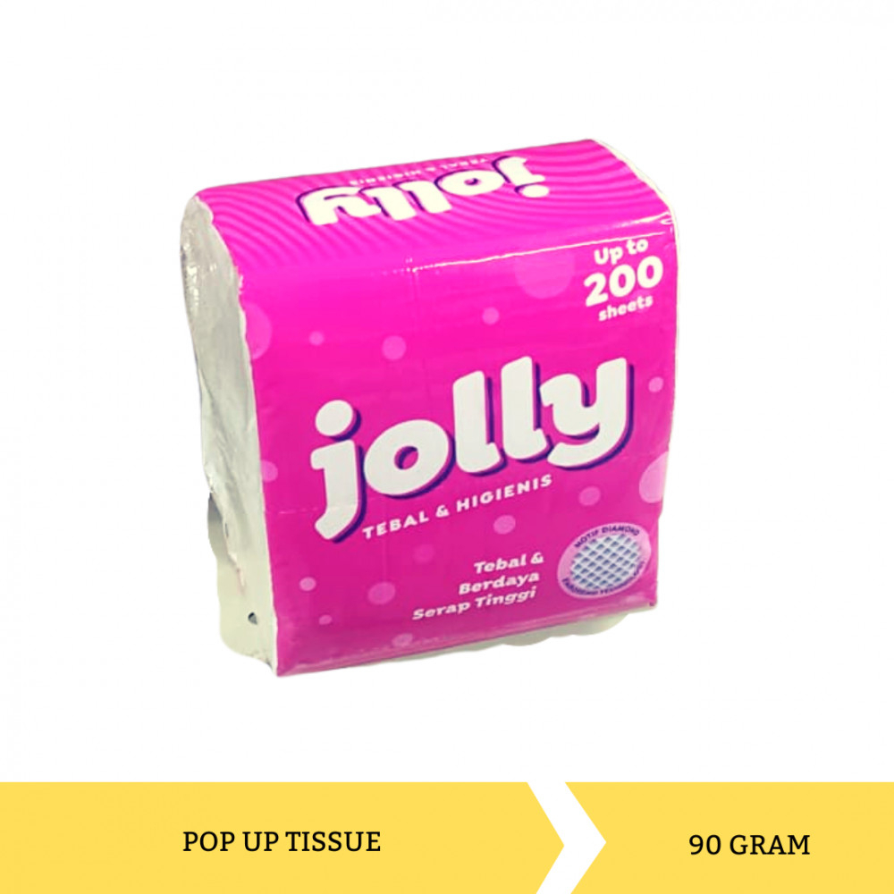 Jolly Pop Up Tissue 2 ply 200s 90g Half Size Table Dining Face Tissue ...
