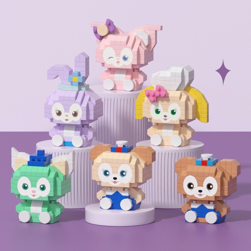 Sanrio/disney Kuromi Cinnamon Building Blocks Toys Cycling 3D Nano ...