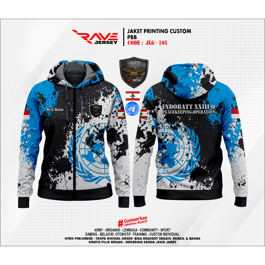 Unifil PBB FULL PRINTING SUBLIMATION CUSTOM JACKET (DESIN LIKE ...