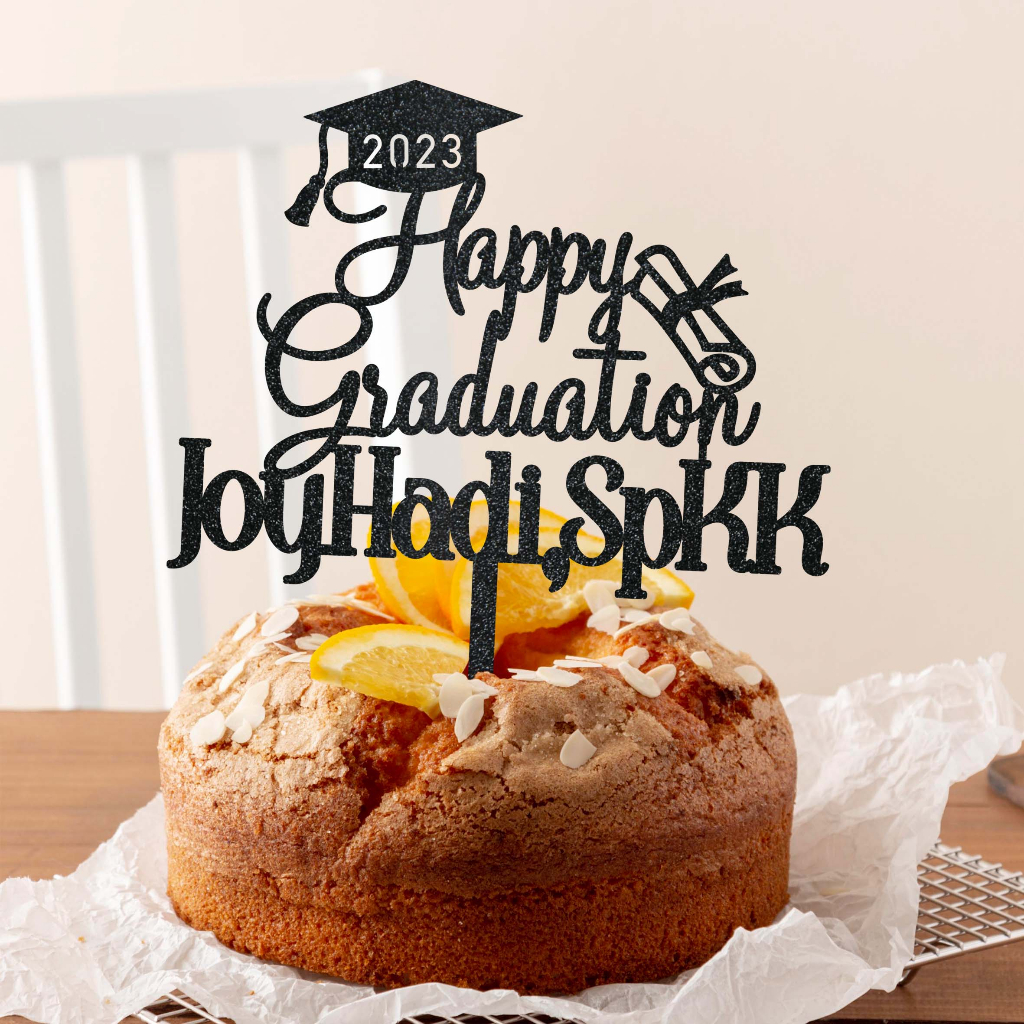Happy Graduation With Name cake topper cake topper cake Decoration ...