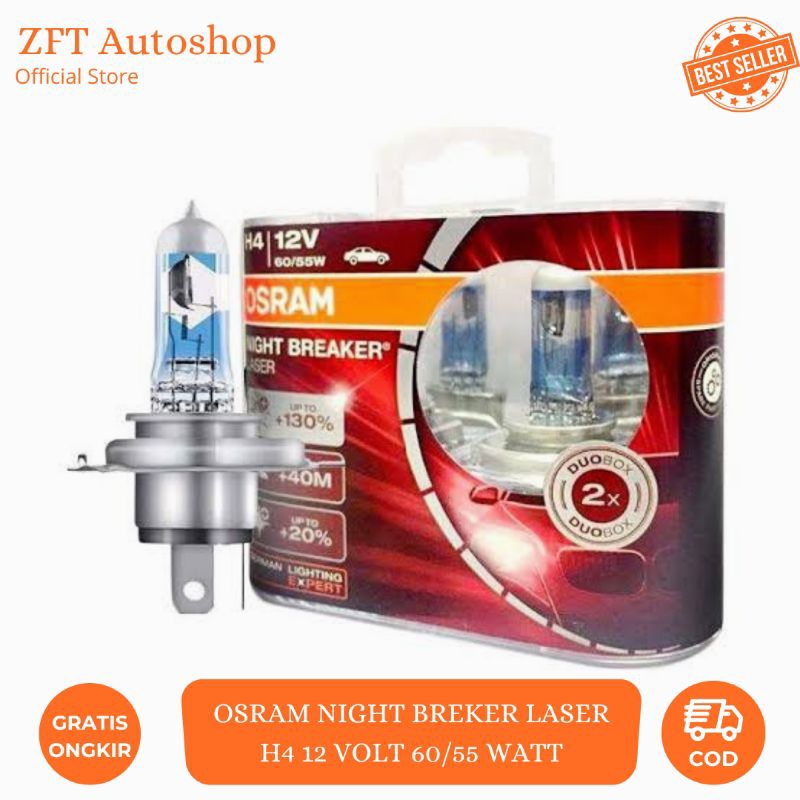 Osram NBR LASER Car Headlights Next Generation H4 HI/LO (MADE IN GERMAN ...