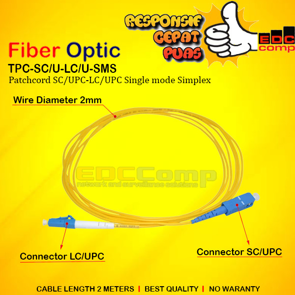 Single Mode SC-LC Fiber Optic Cord Patch 2 Meters Simplex | Shopee Malaysia
