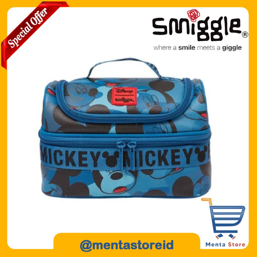 Smiggle Mickey Double Decker Lunchbox Ori Children's School Lunch Box ...
