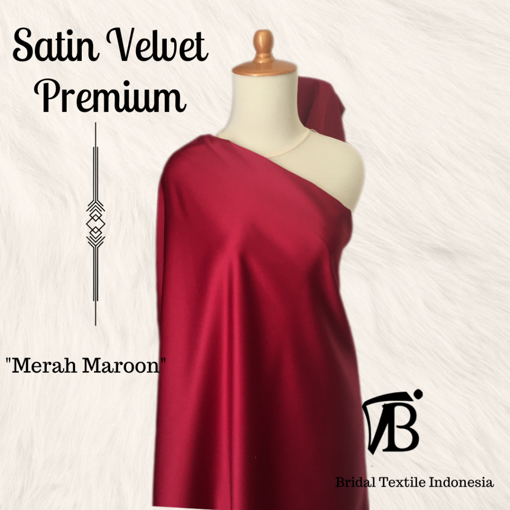 MERAH Fabric Material Satin Velvet Original Premium Background Backdrop ...