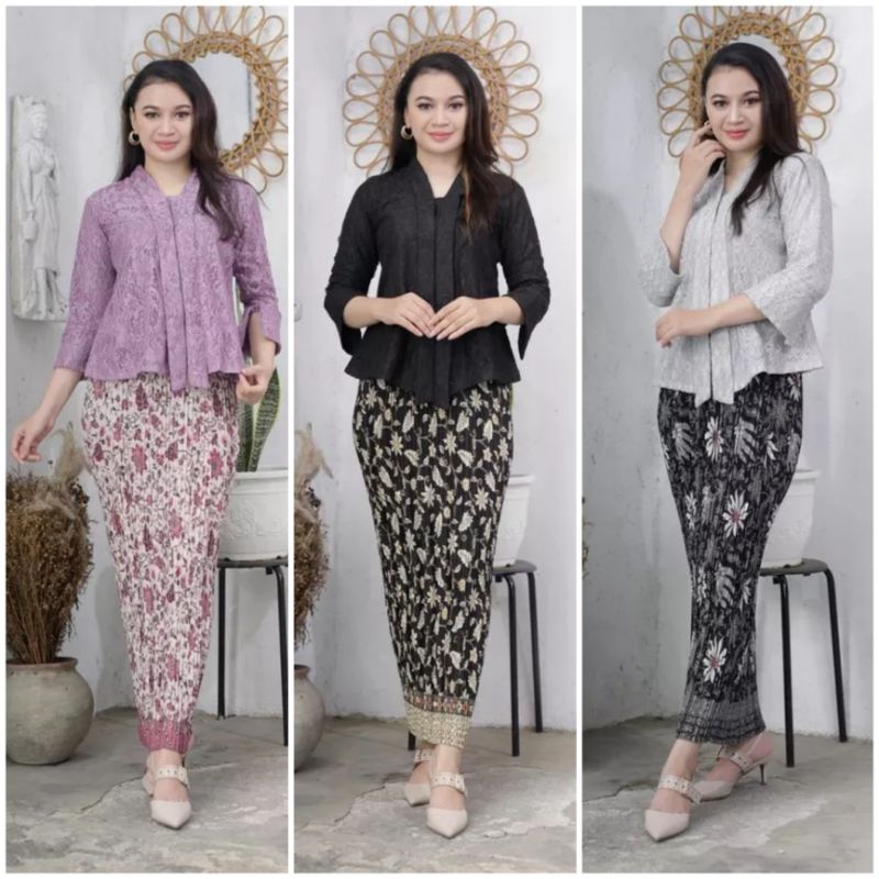 HITAM Modern KEBAYA Suits With New Lice Brocade And Adult Long BATIK ...