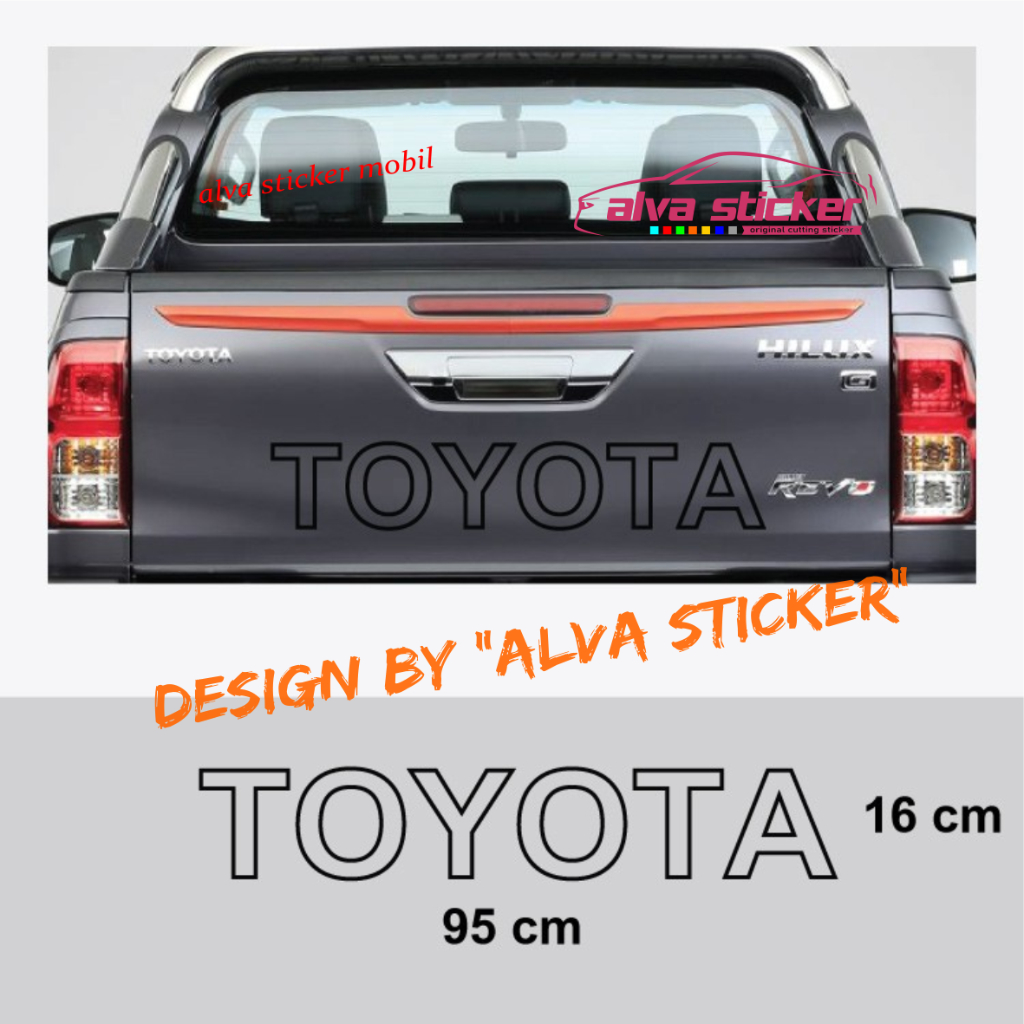 Toyota hilux revo rocco rear bed sticker, 95cm double cabin bed sticker ...