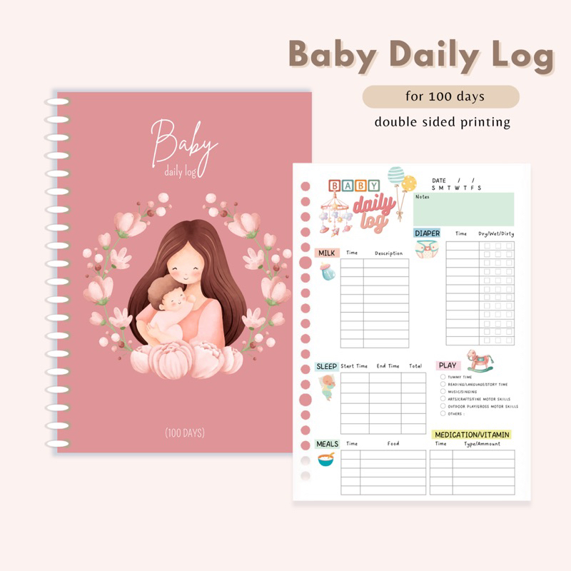 Baby Daily Log - Notebook Planner Tracker - Baby Gift - Maternity Gift ...